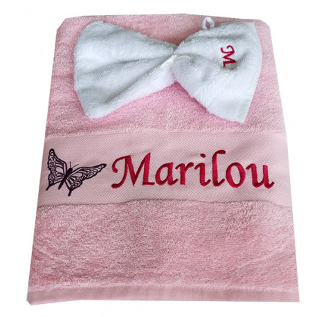 Drap de bain personnalisé , drap de bain prénom