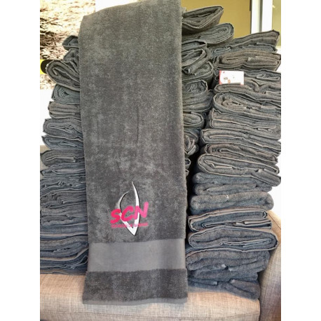 drap de bain logo brodé